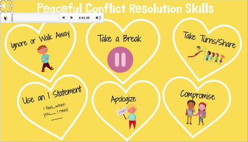Conflict Resolution Audio/Video Lesson- just hit play! by Bean's SEL Corner
