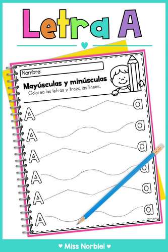 Spanish Alphabet Worksheets Letter A | Letra A Hojas de trabajo by Miss ...