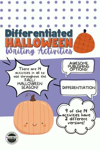 Differentiated Halloween Writing Activities | TPT
