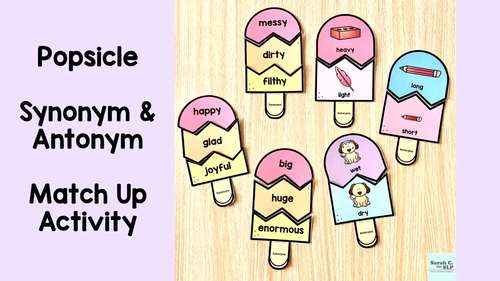 Synonyms & Antonyms Popsicle Puzzle Vocabulary Activities for Language ...