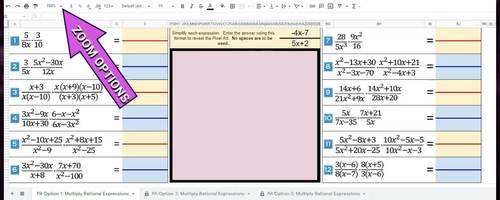 PIXEL ART: Multiply Rational Expressions DISTANCE LEARNING | TPT