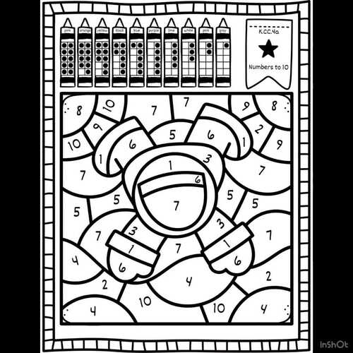 Numbers to 10 Subitizing Coloring Activities for PreK and Kindergarten