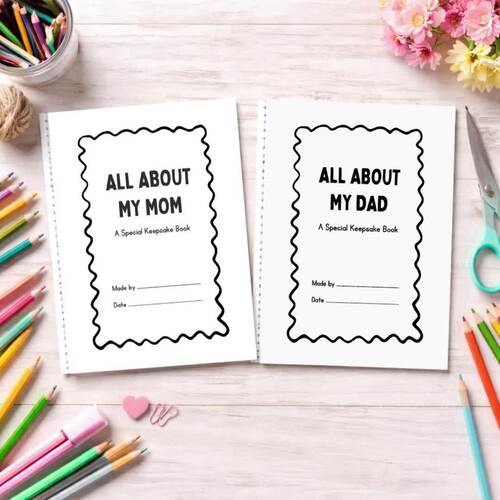 All About Mom & Dad Keepsake Book – Printable Gift from Kids | TPT