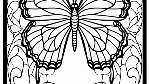stained glass coloring sheet