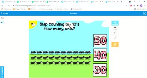 BOOM CARDS Spring: COUNTING BY 10'S TO 100 Digital Resources by Ms Herraiz