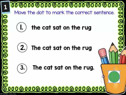 Sentence Writing & Proofreading Practice for 1st Grade Google Slides ...