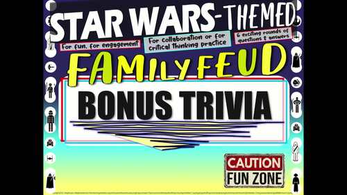 STAR WARS-THEMED FAMILY FEUD GAME - (version 12 of 12) "BONUS TRIVIA"