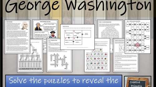 George Washington Escape Room Activity by Creative Primary Literacy