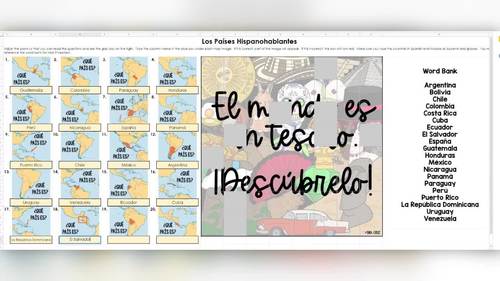 Spanish Speaking Countries Maps Capitals Flags 3 Mystery Puzzles Google ...