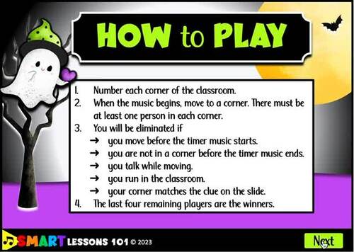 FOUR CORNERS RHYTHM GAME | Halloween Music Game | Music 4 Corners Game