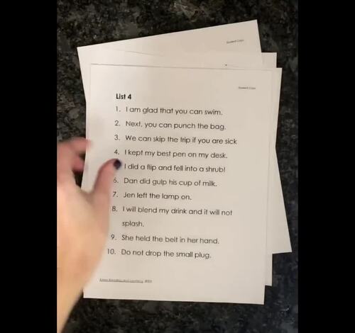 Decodable Sentence Reading Assessment IEP Goals and Progress 6 Syllable ...