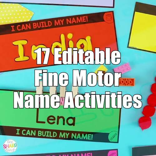 Editable Name Practice Mats Fine Motor Name Activities Bundle | TPT