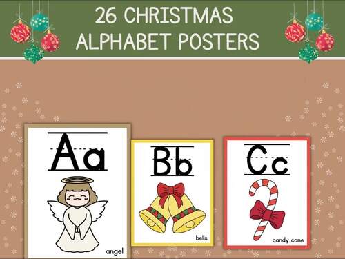 26 Christmas Alphabet Posters | ABC Classroom Posters | Homeschool ...