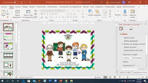 I present my school family in Spanish (Power Point editable) | TPT