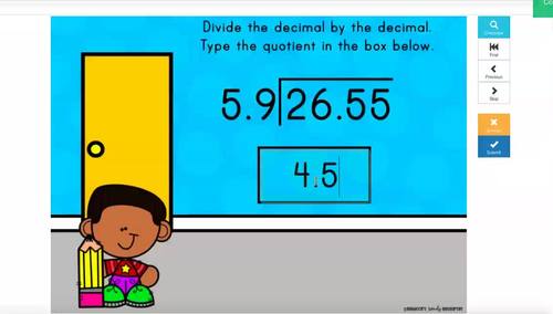 BOOM Cards™ | Dividing Decimals by Decimals | Distance Learning | TPT