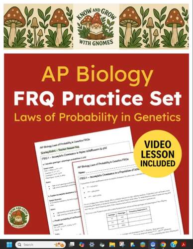 AP Biology Laws of Probability in Genetics FRQs | Scoring Rubric Included