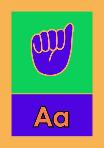 ASL Alphabet Posters in Colorful by professional designer | TPT