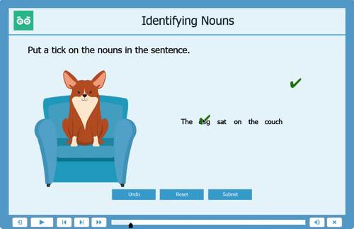 Parts of Speech Grammar Activities | Nouns, Verbs & Adjectives Self-Grading