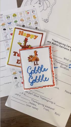 Thanksgiving Cards: Differentiated for ALL your Special Ed Students