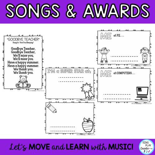 End of Year Memory Book with Songs, Craftivity, Second Grade | TPT
