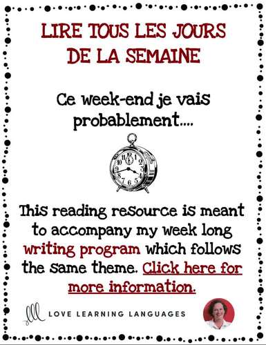 Lire tous les jours de la semaine #2 - French reading program | TpT