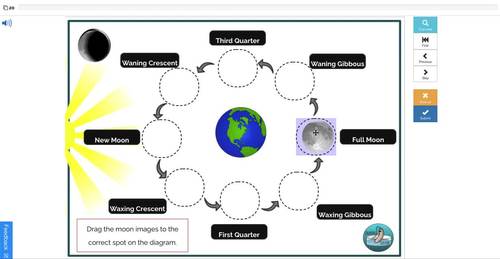 Moon Phases, Tides, Eclipses and Seasons Digital Task Cards - Boom Cards