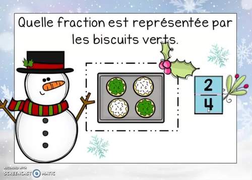Fraction d'hiver 4e année Boom Cards French distance learning by Madame ...
