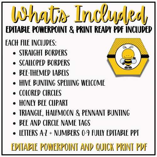 Bee Bulletin Board Kit | Editable Classroom Decor | Bee Theme Door ...