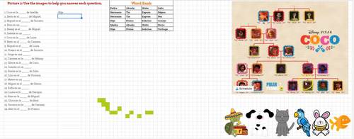 Spanish Thanksgiving Activity Family Vocabulary La Familia No-Prep