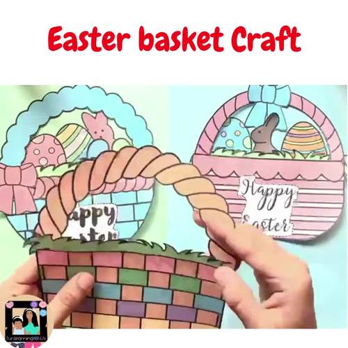 Easter Basket Craft | Easter Basket Card by Fun Learning With Us