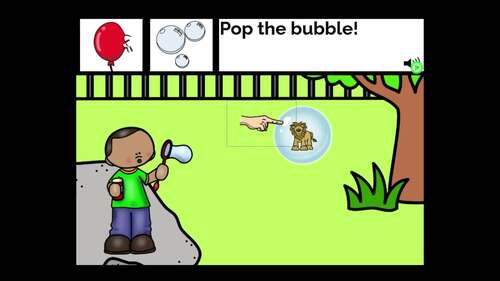 Pop the Bubbles Zoo Animals – Interactive Boom Speech & Language Activity