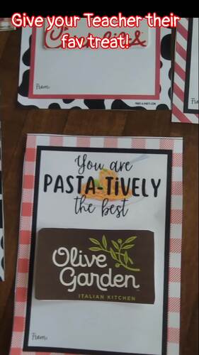 Printable Teacher Staff Appreciation Gift Card Template - Chick Fil A