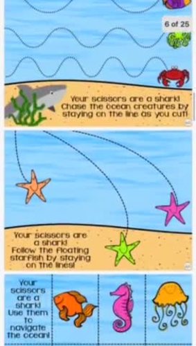 Shark / Ocean Themed Fine-Motor Practice for Cutting / Tracing | TPT