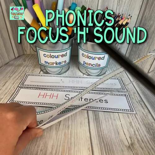 Kindergarten literacy centers phonics focus ‘h’ sound | TPT