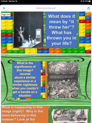 Hey Kiddo Jarrette Krosoczka Novel Study Curriculum Lessons | TPT