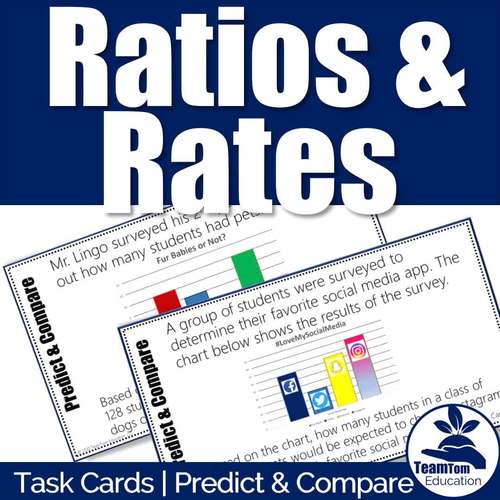 Ratios and Rates Predict and Compare Task Cards by Team Tom | TPT