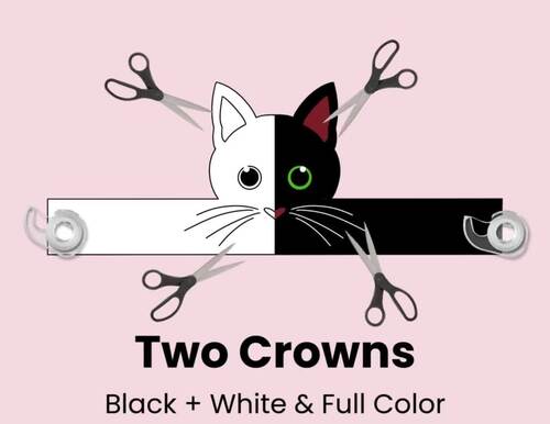 Cat Crown / Party Hat / Mask / Costume / Animal / Headband ** Two Crowns