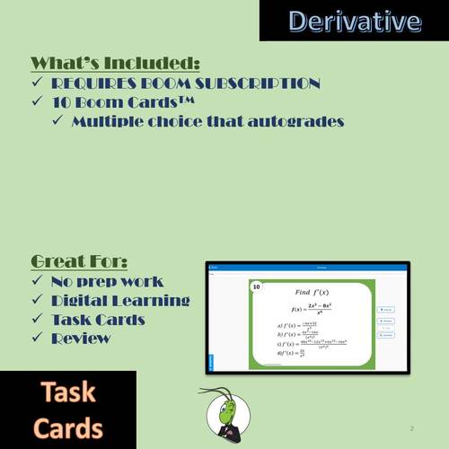 Sum Difference Product And Quotient Rules Calculus Task Cards Boom