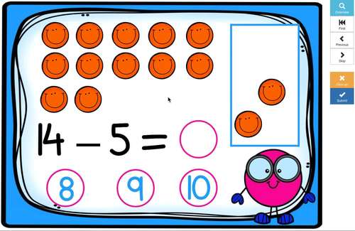 Simple Subtractions with Pictures Boom Cards - Take Way Math Kindergarten