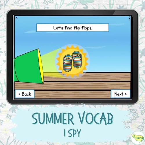 Flashlight Search I Spy Summer Vocabulary Boom Cards™ | TpT