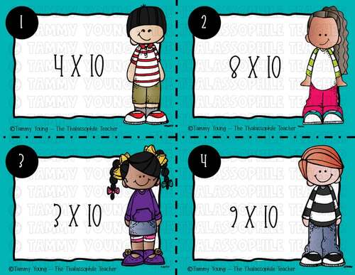 MULTIPLY BY 10, 100, AND 1,000 | TASK CARDS | THIRD FOURTH FIFTH GRADE