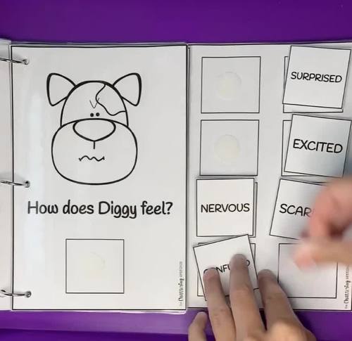 Emotions with Diggy the Dog Interactive Books by The Chattering Speechie