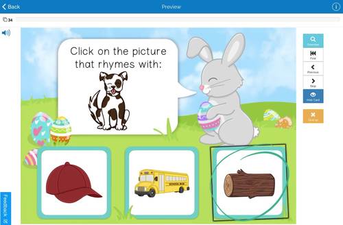 Easter Rhyming BOOM CARDS™: Match the rhyming pictures by The Resource Elf