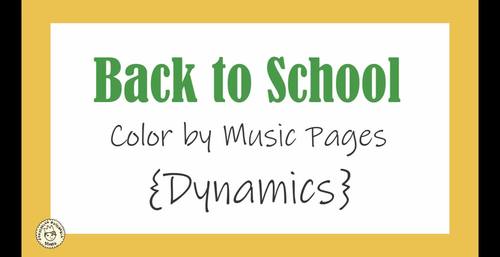 Back to School Music Coloring Pages | Color by Dynamics | First Day of ...