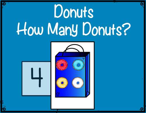 Donuts Counting Games: How Many Donuts? Numerals & Number Words | TPT