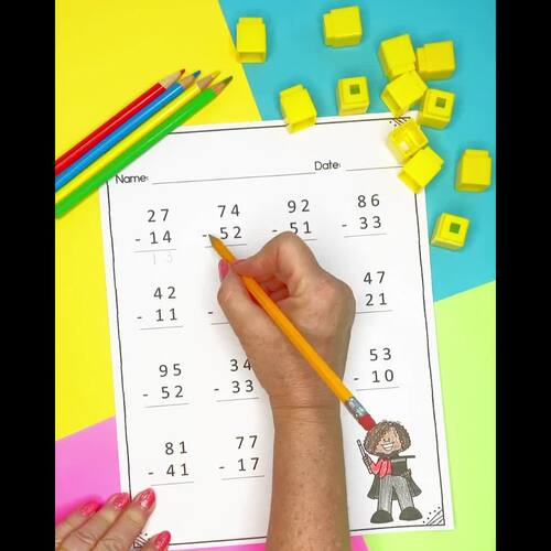 2 Digit Subtraction Without Regrouping Worksheets by Paula's Primary ...