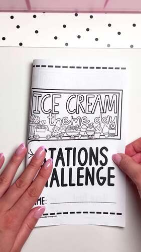 Ice Cream Themed Centers - End of Year Theme Days - Ice Cream Day