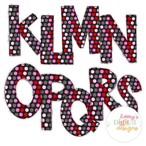 Polkadot Letter Pack by KerrySDigitalDesigns | TPT