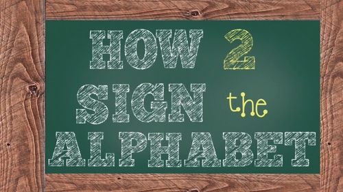 Distance Learning Signing the Letters (ASL American Sign Language)