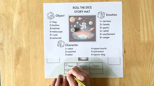 Roll a Story Space Theme Writing Activity by LEO LESSONS | TPT
